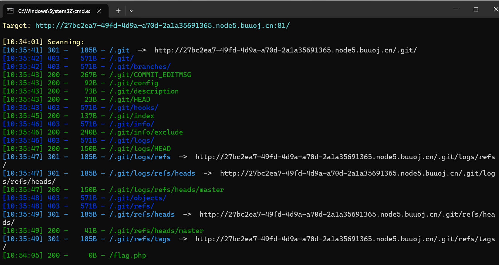 BUUCTF-Web-[GXYCTF2019]禁止套娃 | 半枫